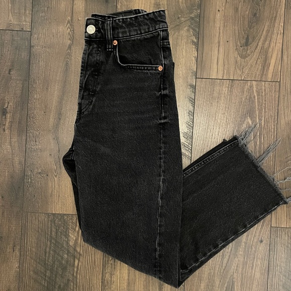 Zara | Jeans | Zara High Rise Trf Black Jeans | Poshmark